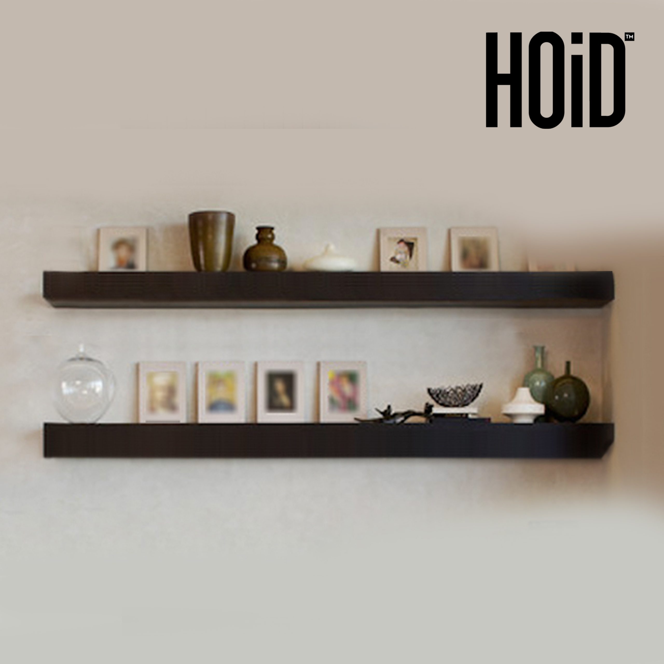 2 Slim Floating Wall Shelves - 5 Feet - HOiD.pk