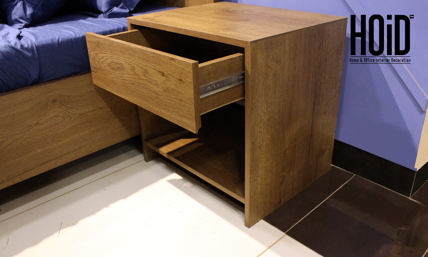 Goof Bed with 2 side tables - HOiD.pk