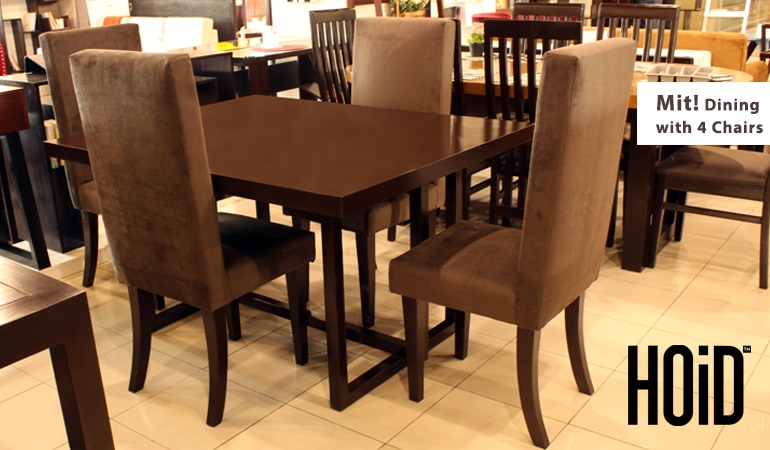Mit! Dining Table with 4 Chairs - HOiD.pk