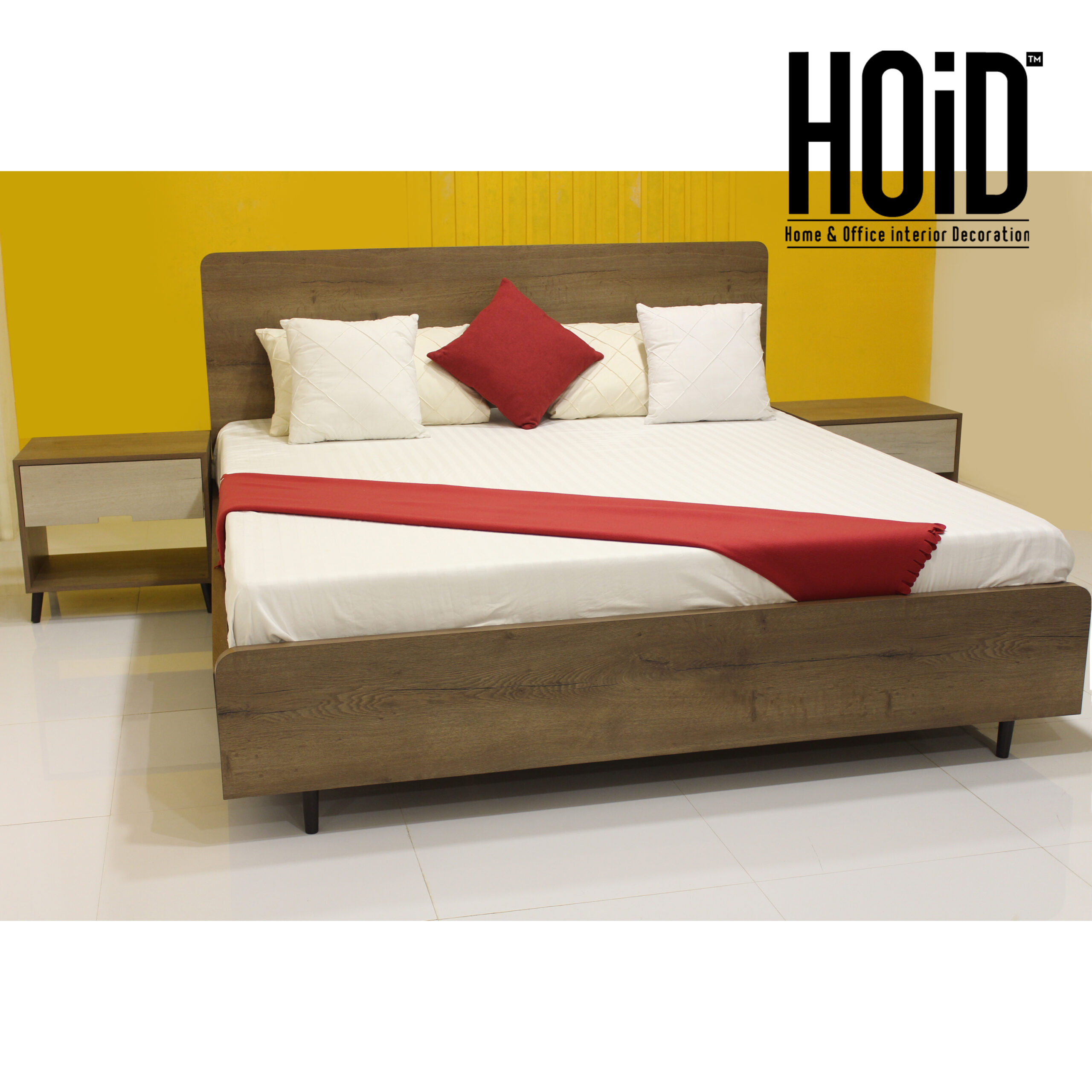 Turn Bed with 2 Side Tables - HOiD.pk