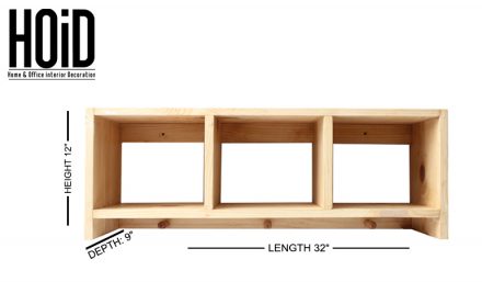 Pure Pinewood Wall Mounted Multi-Purpose Shelf – HOiD.pk
