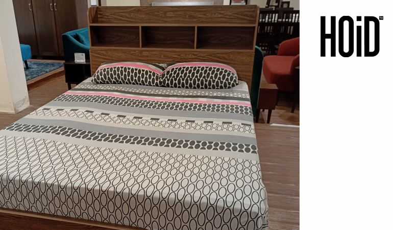 Compact! Bed with 2 Sliding Sidetables – HOiD.pk