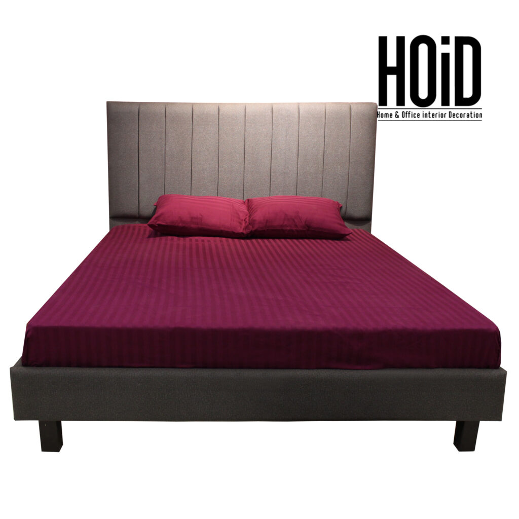 Belt Fabric Bed in Jute with 2 Mika Side Tables – HOiD.pk