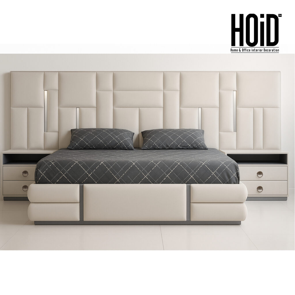 Fancy Bridal Bed with Extended Sides and 2 Side Tables - HOiD.pk