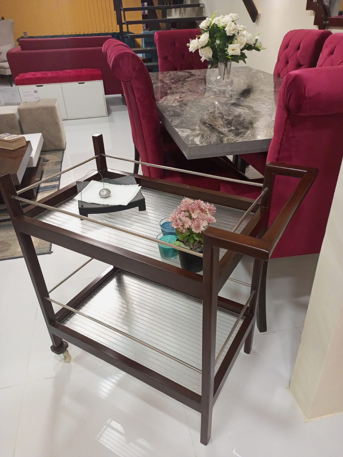 Epic Tea Trolley In Oak Wood – HOiD.pk