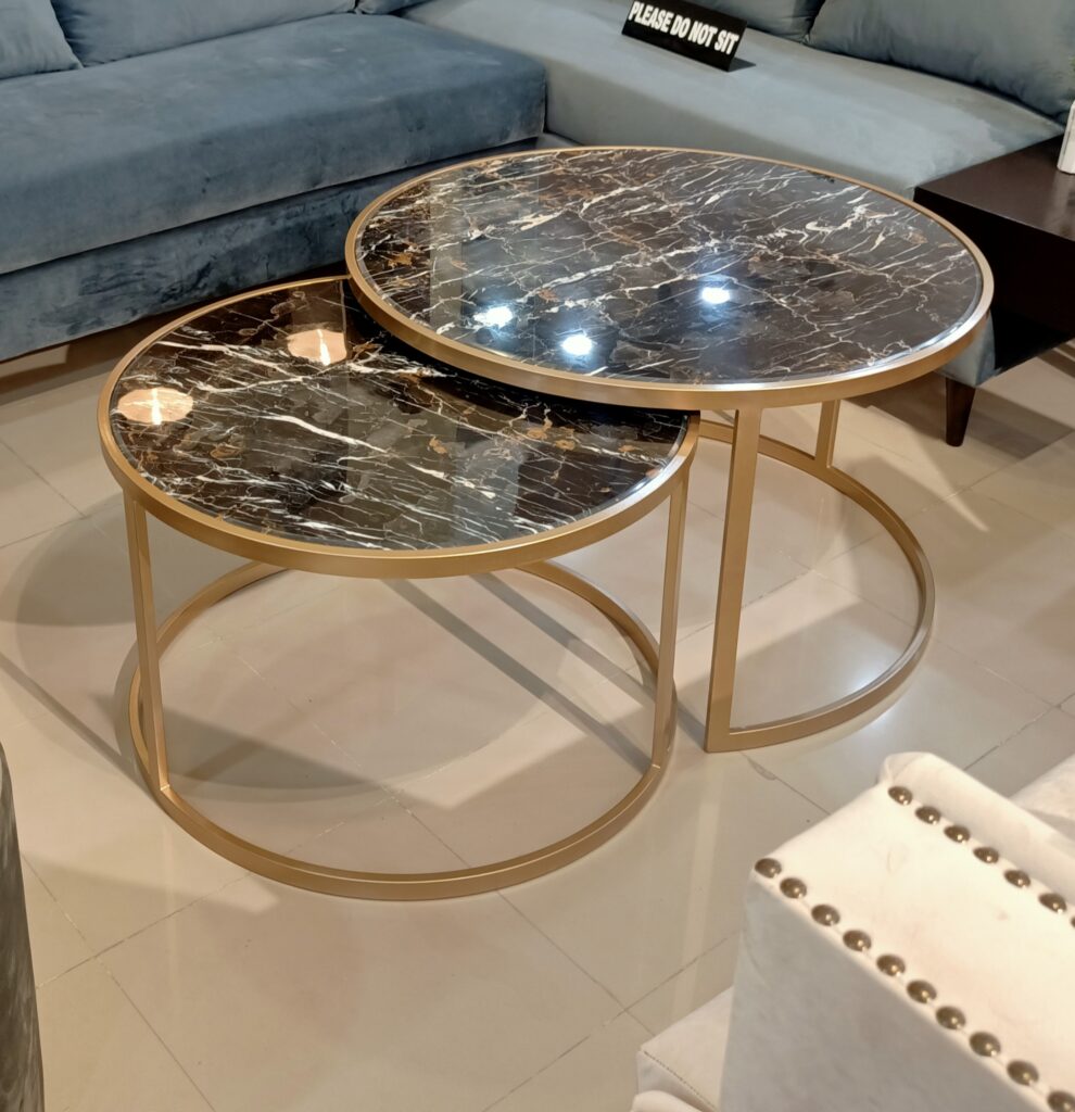 Made! Set of 2 Marble Top Center Table - HOiD.pk
