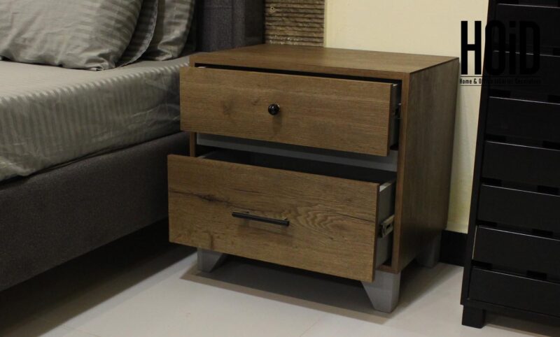 Dotted Bed in Jute with Droll Side Tables – HOiD.pk