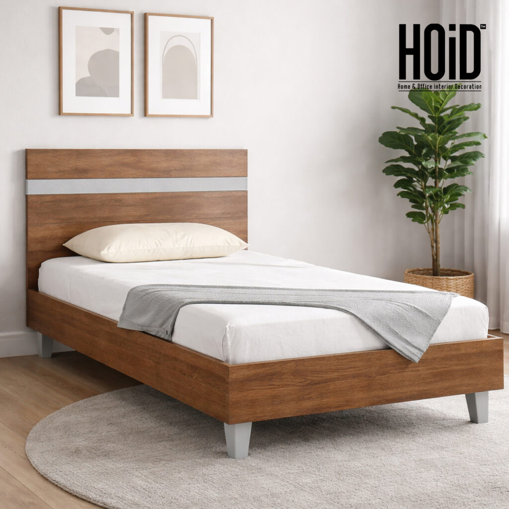 Droll Single Size Bed in Melamine - HOiD.pk