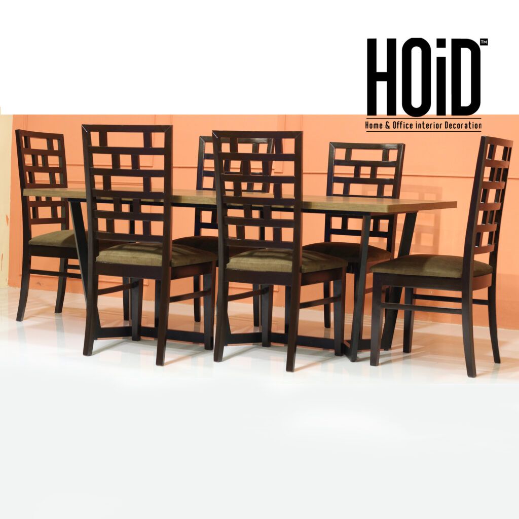Nosot! Dining Table in 6 ft length with 6 Chairs – HOiD.pk