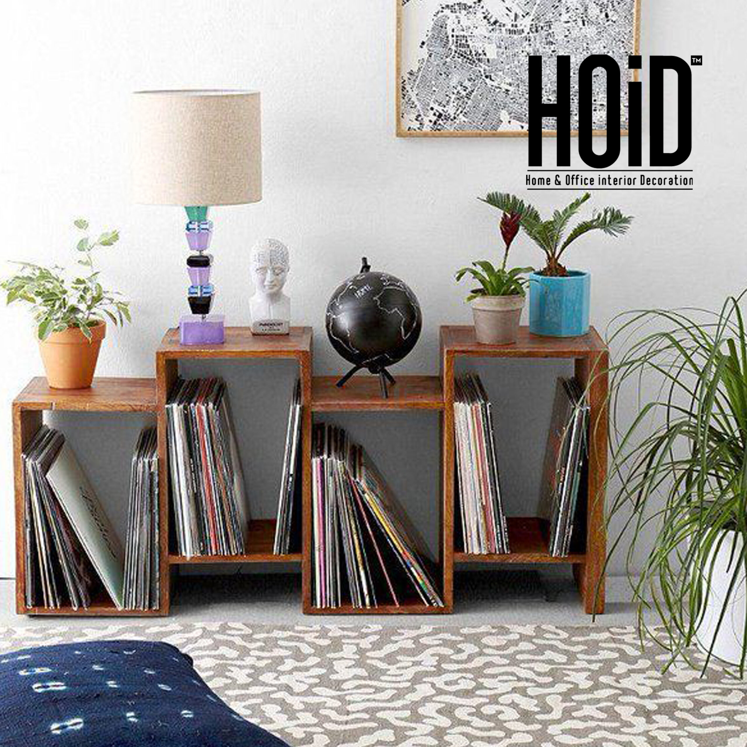 Zig Zag Horizontal Bookcase - HOiD.pk