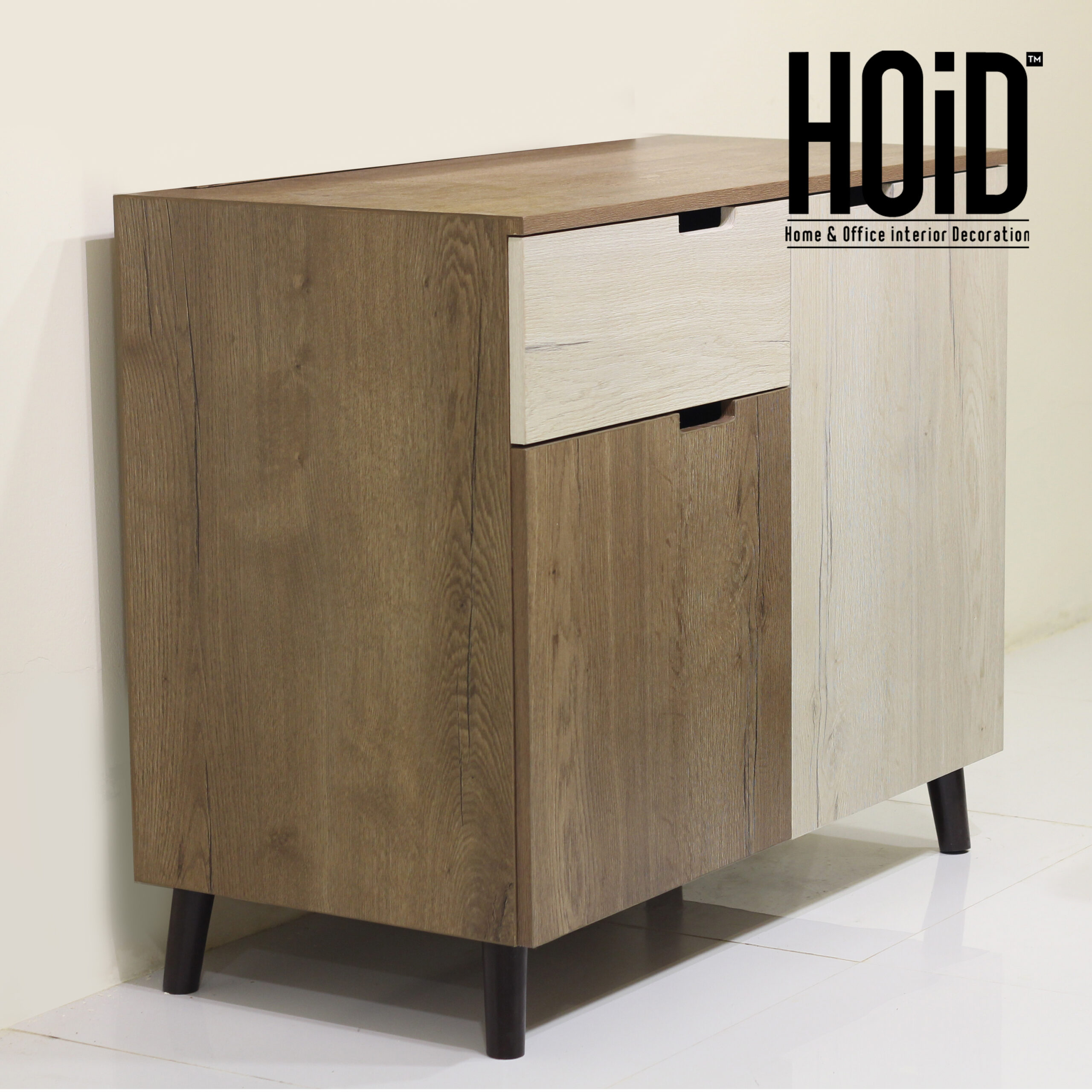 Turn Dresser with 1 Drawer & 2 Cabinets - HOiD.pk