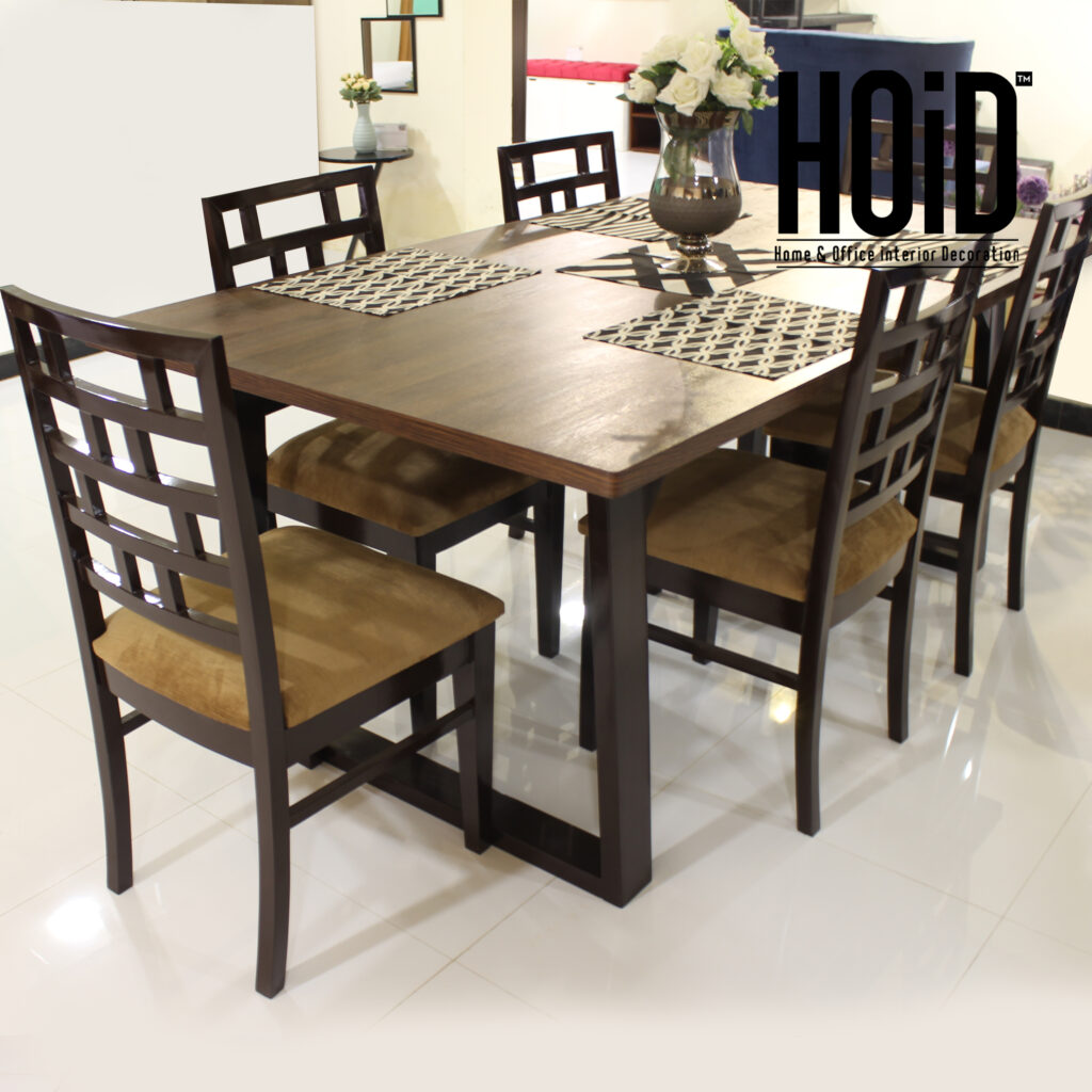 Omega Dining Table with Nosot 6 Chairs – HOiD.pk