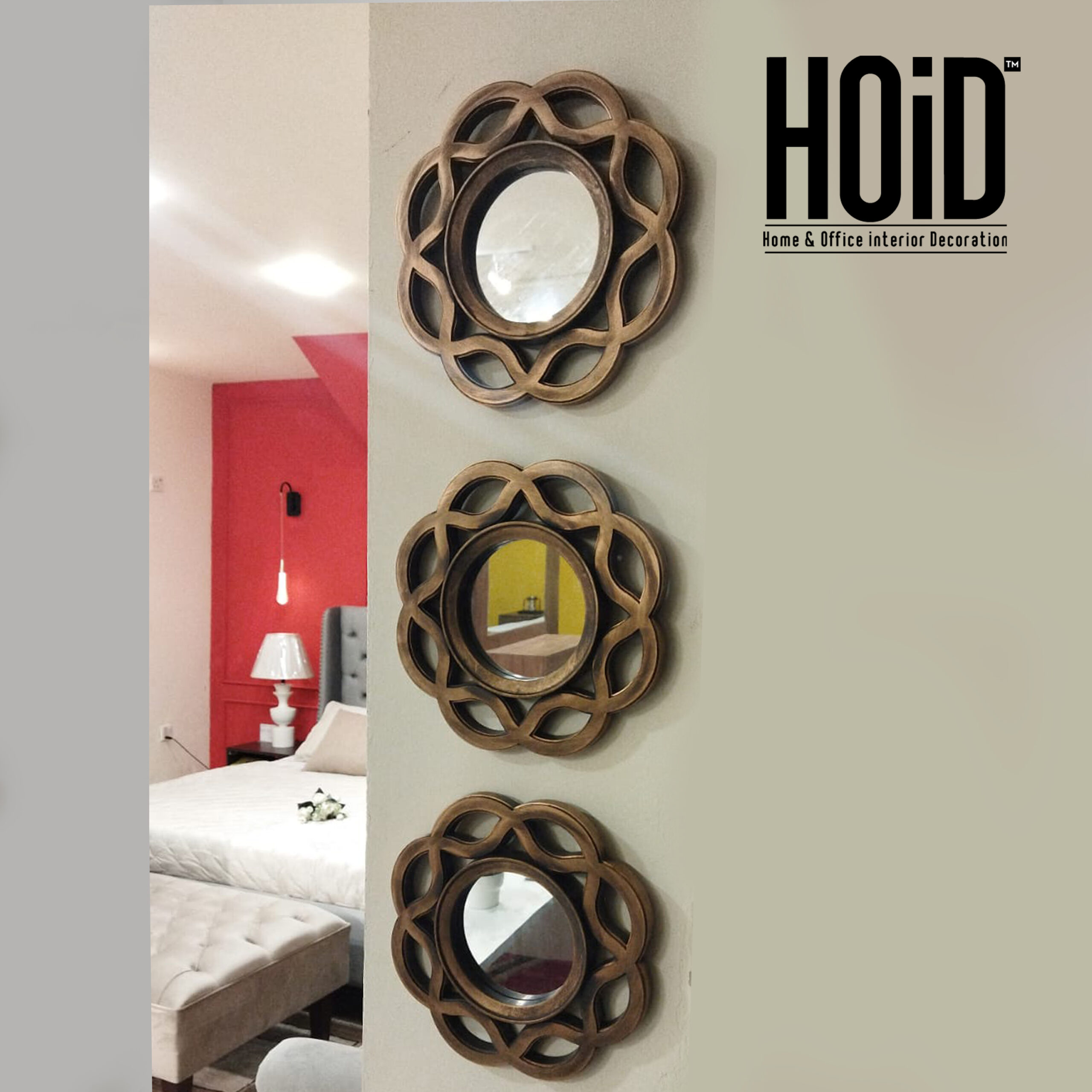 stand Set of 3 Square Mirrors – HOiD.pk
