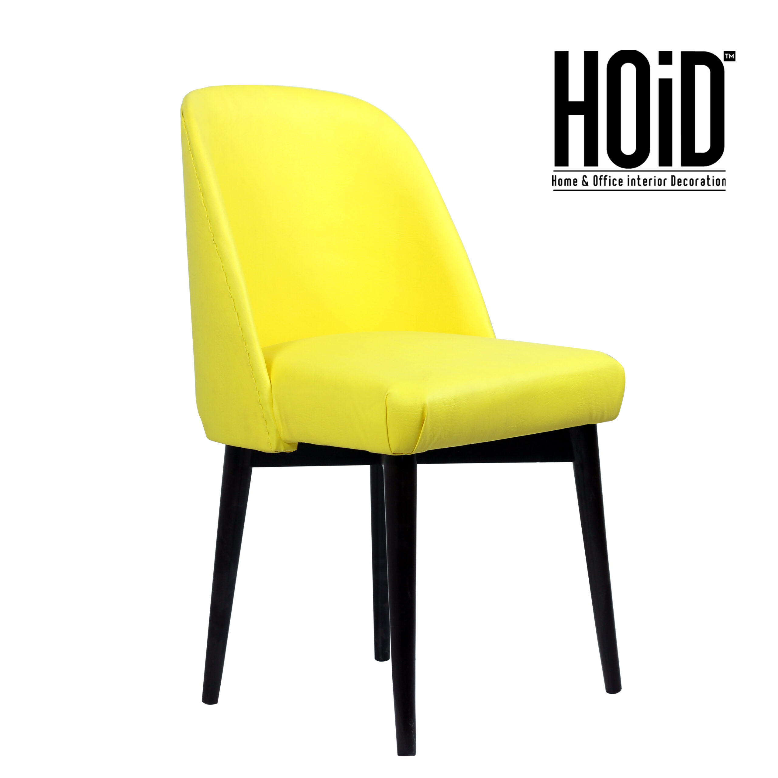 Como Wooden Chair with Printed Fabric in Leatherite - HOiD.pk