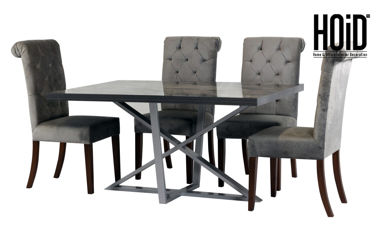 Race Dining Table with 4 Arzu Chairs – HOiD.pk