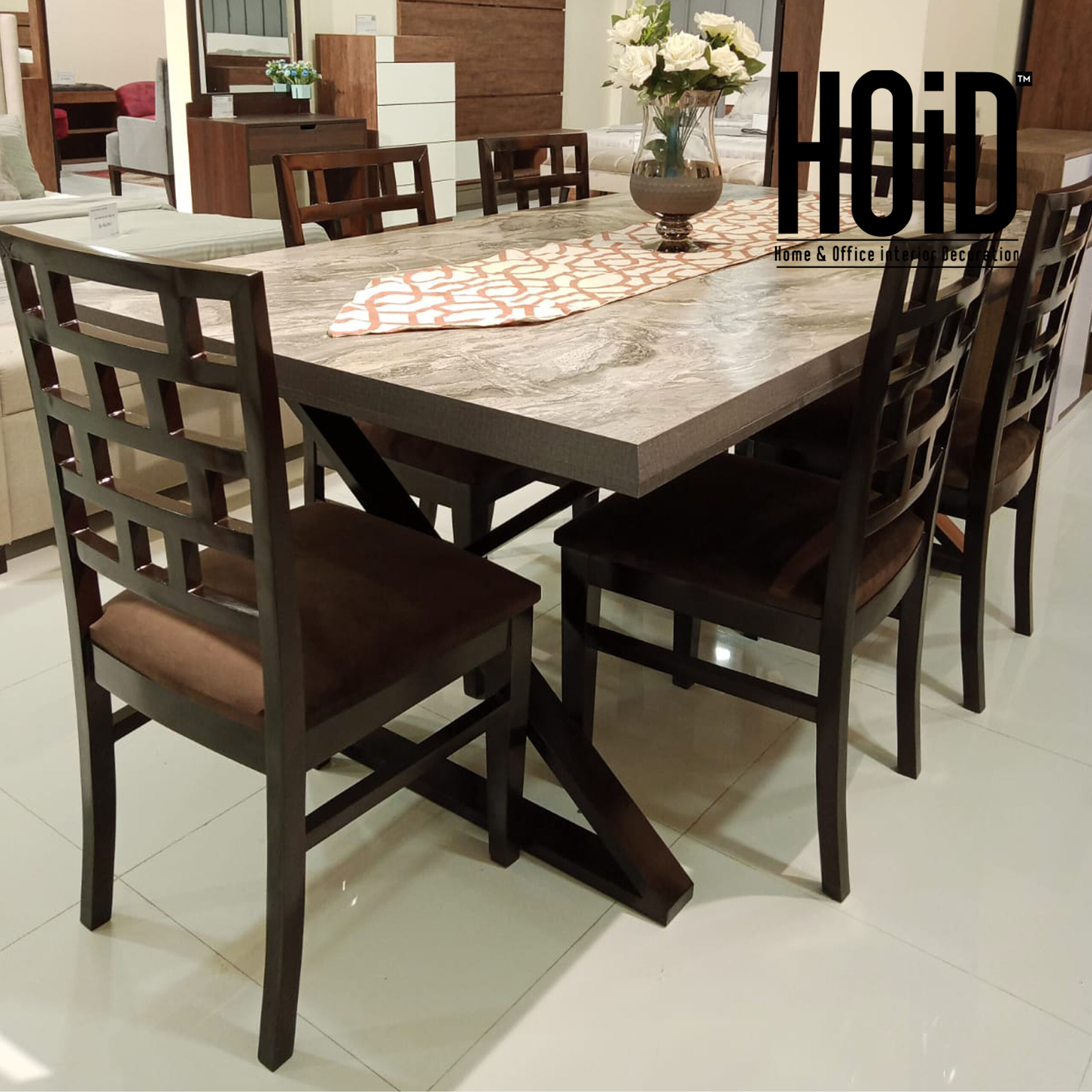 Arzu Dining Table with 6 Nosot Chairs – HOiD.pk