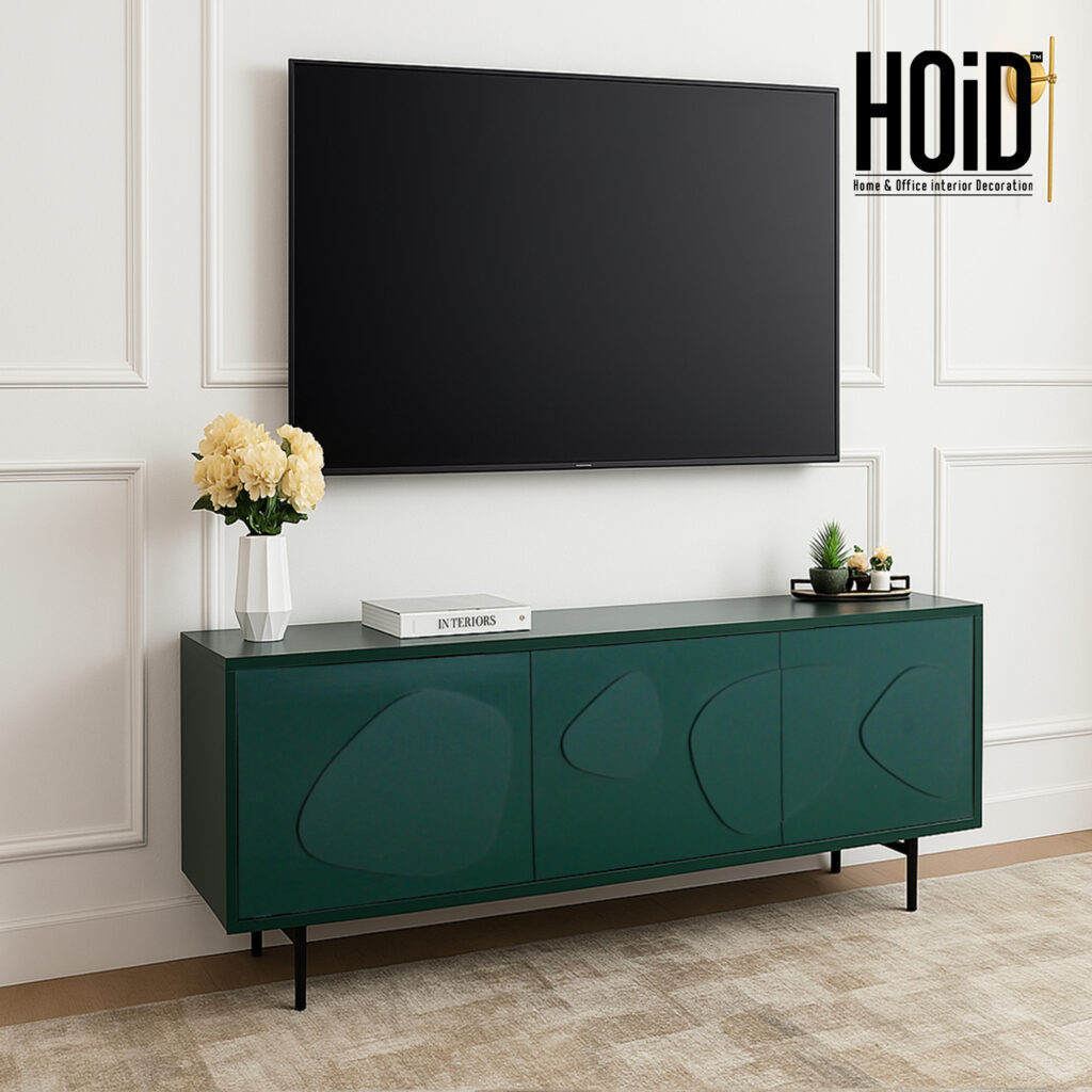 Verb TV Console with 3D Designer Doors - HOiD.pk